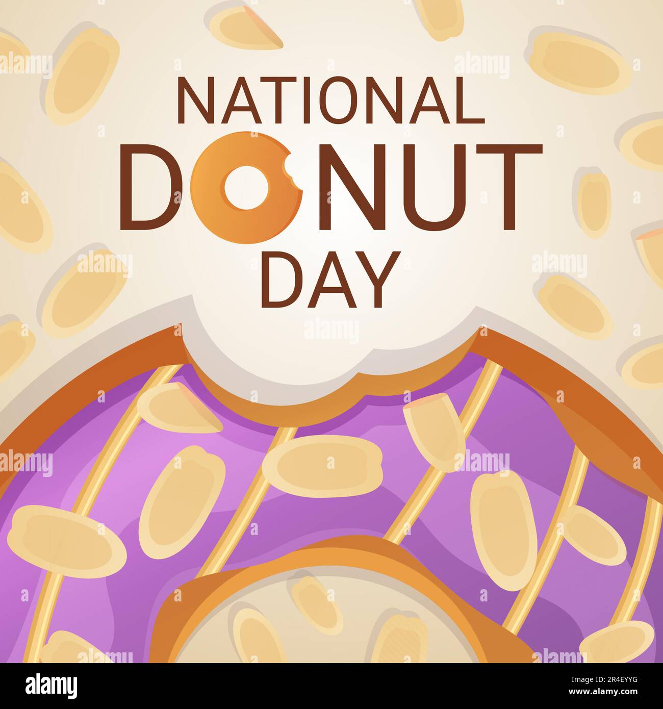 National Donut Day banner. 2 june. Stock vector illustion in flat ...