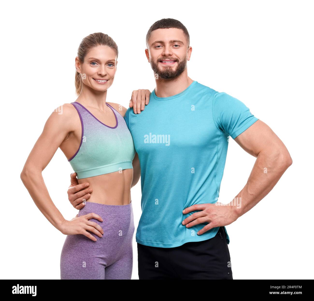 Portrait of athletic people on white background Stock Photo - Alamy