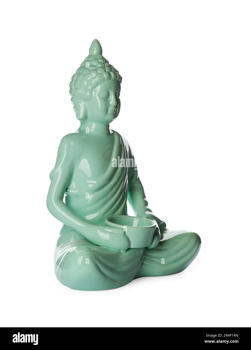 Beautiful ceramic Buddha sculpture isolated on white Stock Photo - Alamy