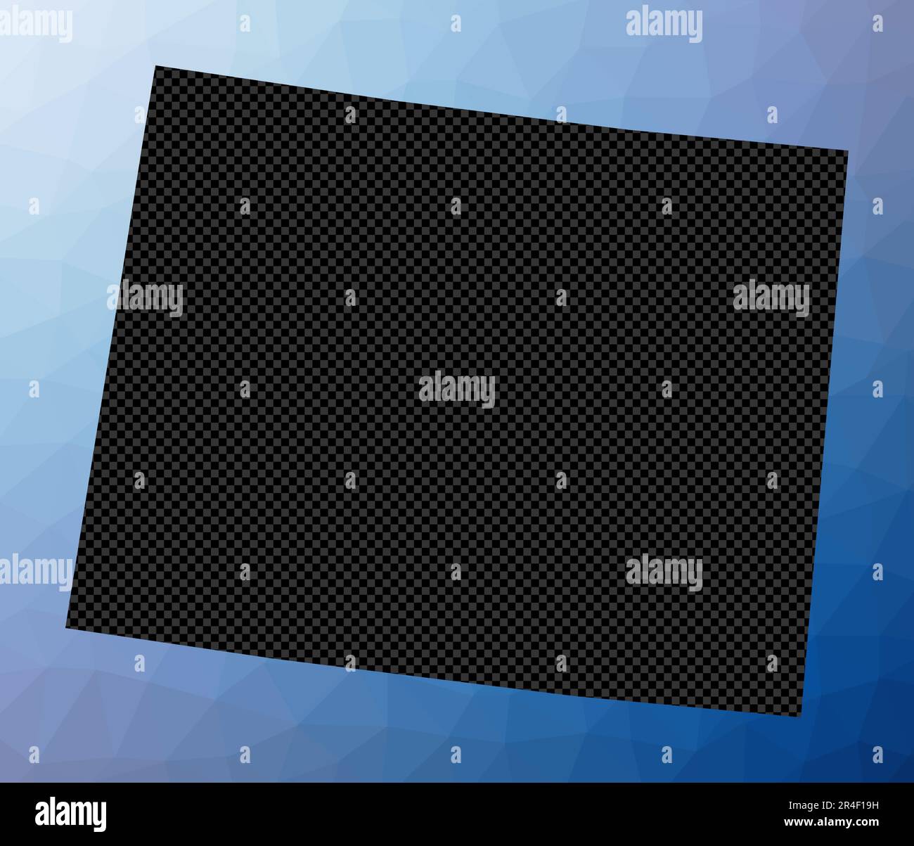 Wyoming geometric map. Stencil shape of Wyoming in low poly style ...