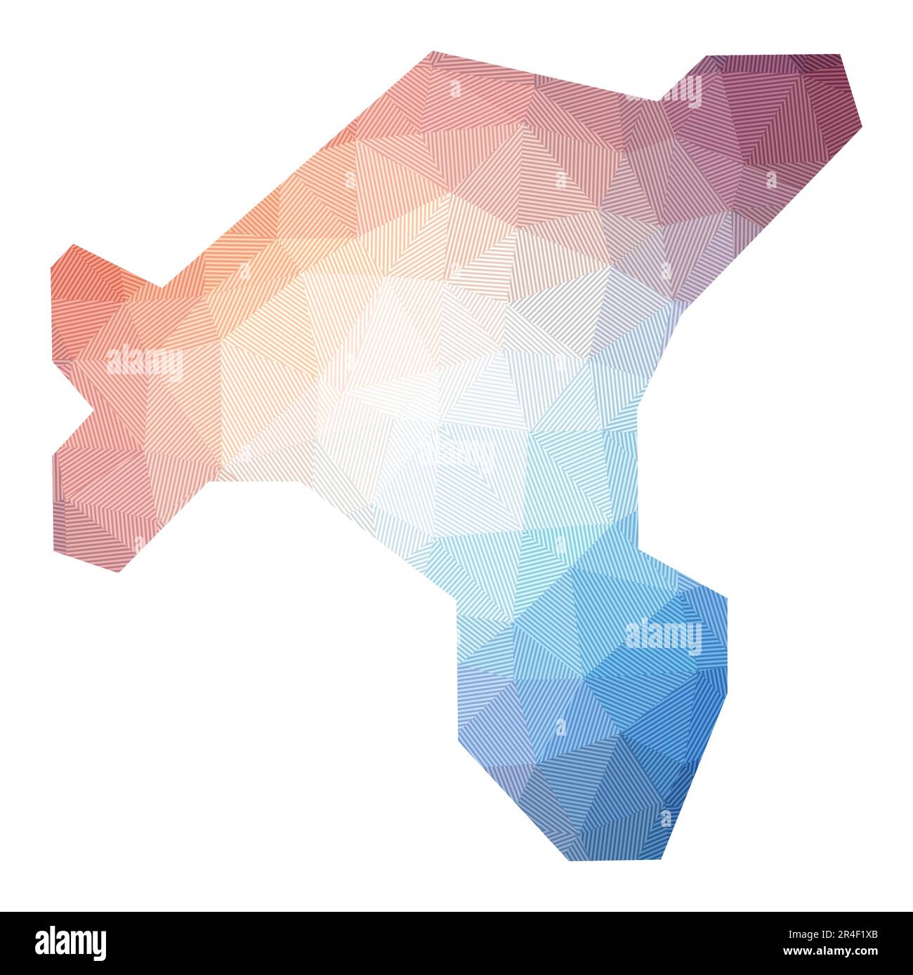 Map of Salt Island. Low poly illustration of the island. Geometric ...