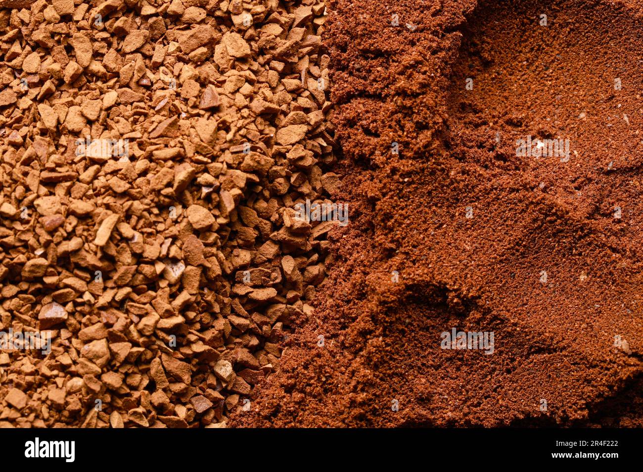 Different types of coffee as background, top view Stock Photo - Alamy