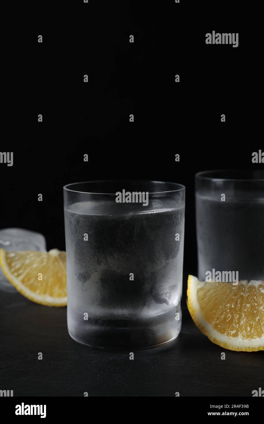 Shot glasses vodka slices hi-res stock photography and images - Alamy