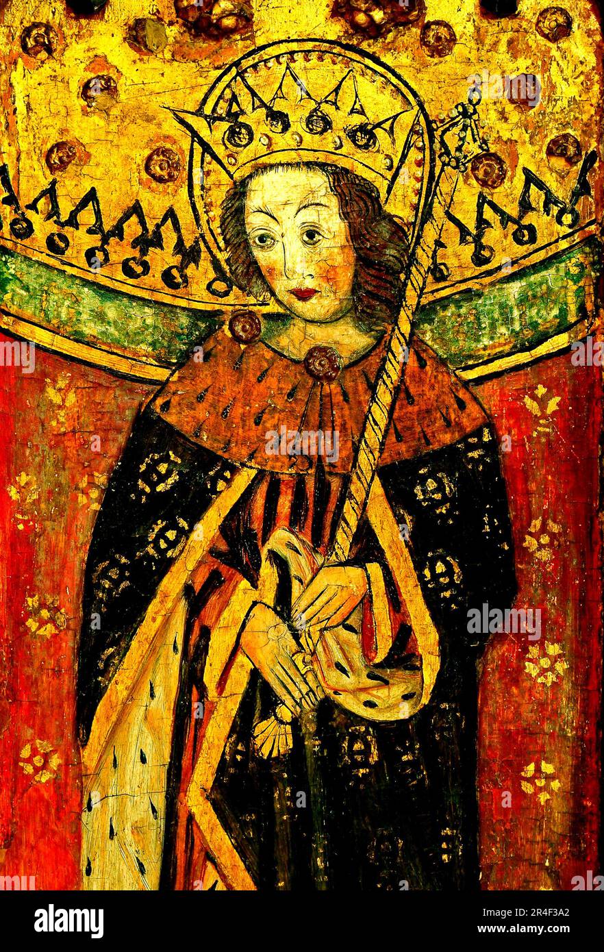 Eye, Suffolk, Medieval rood screen painting, King Henry 6th, England ...