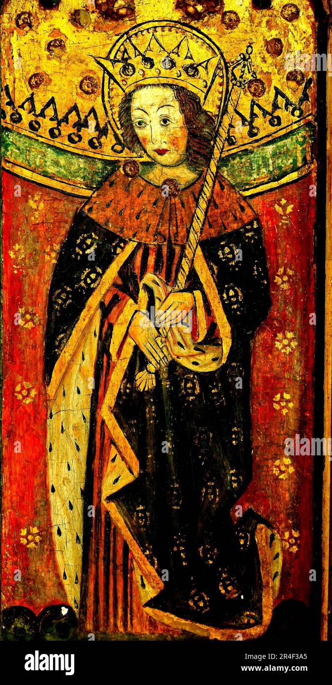 Eye, Suffolk, Medieval rood screen painting, King Henry 6th, England ...