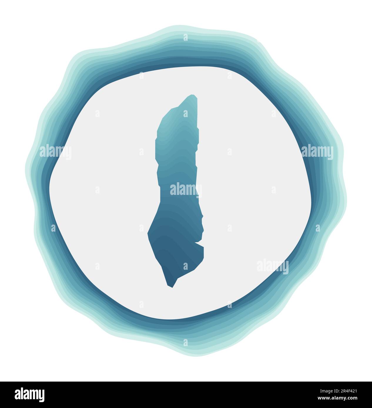 Grand Turk Island logo. Badge of the island. Layered circular sign ...