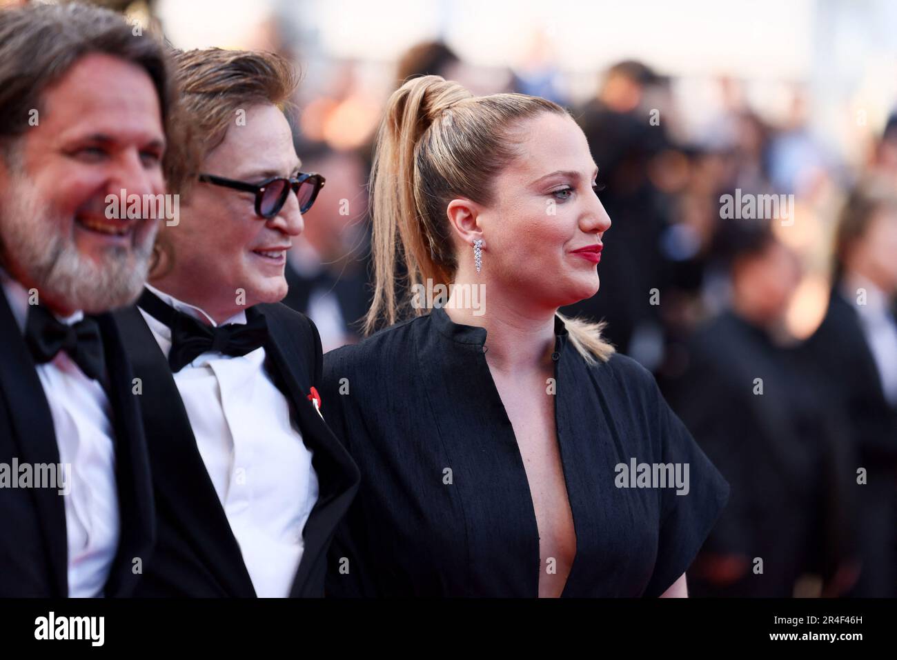 Cannes, France. 27th May, 2023. Margot Pelletier and Benoît Magimel ...