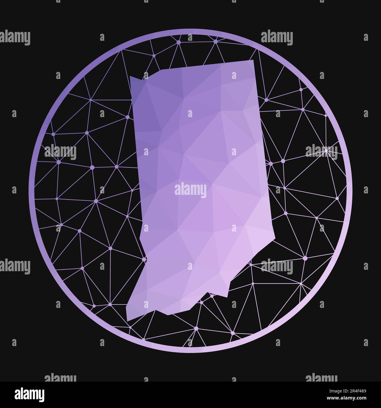 Indiana state digital map Stock Vector Images - Alamy