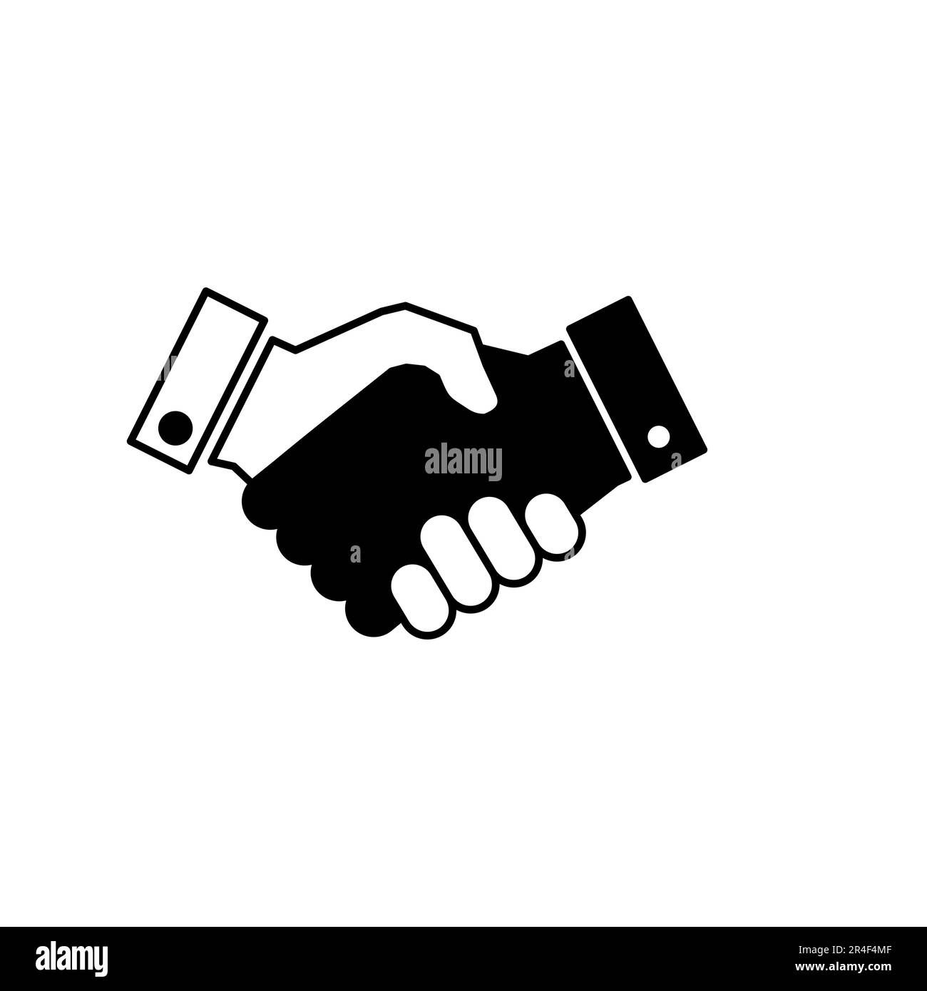Handshake icon vector. business handshake. contact agreement Stock ...
