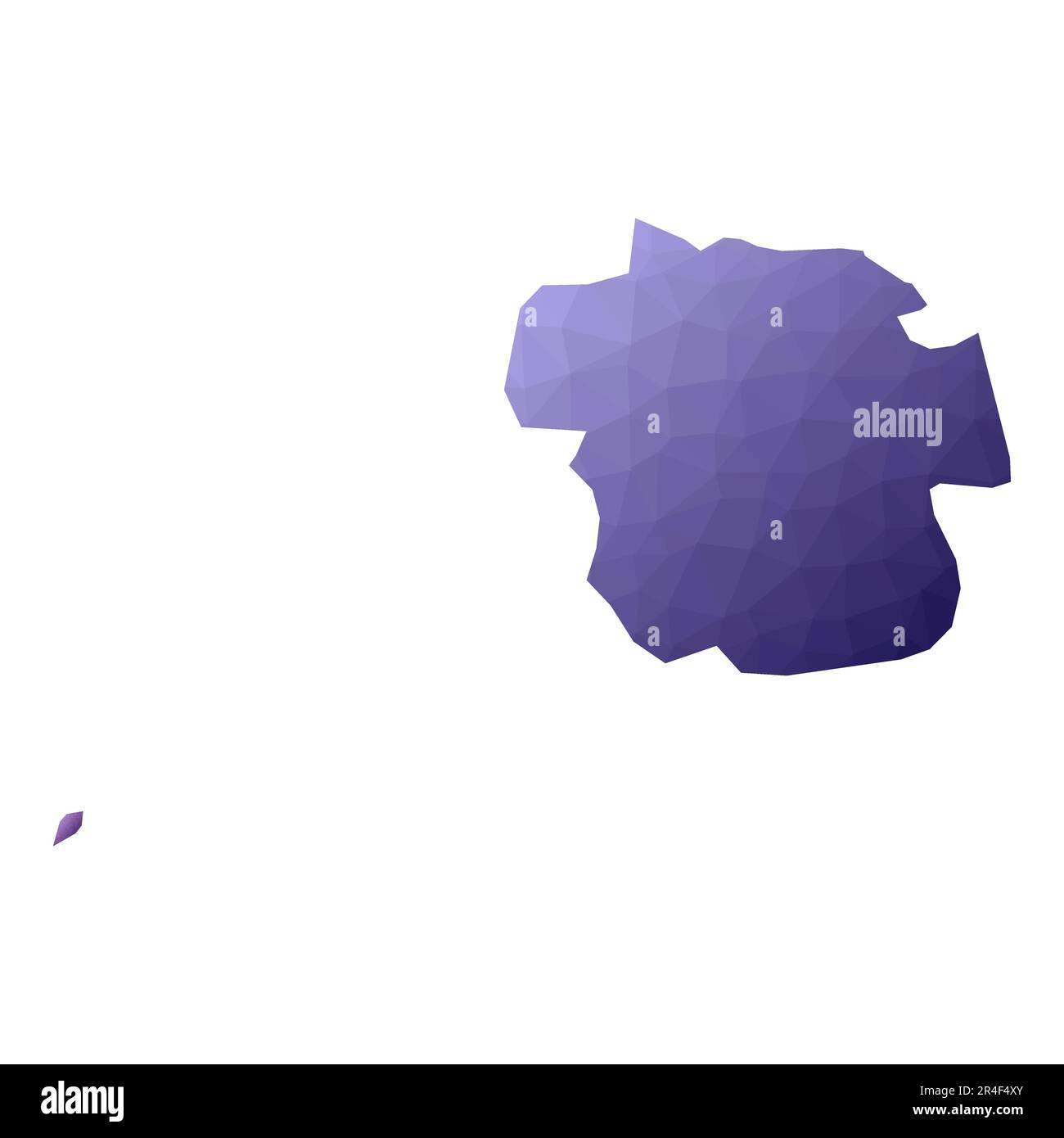 Micronesia map. Geometric style country outline. Likable violet vector ...