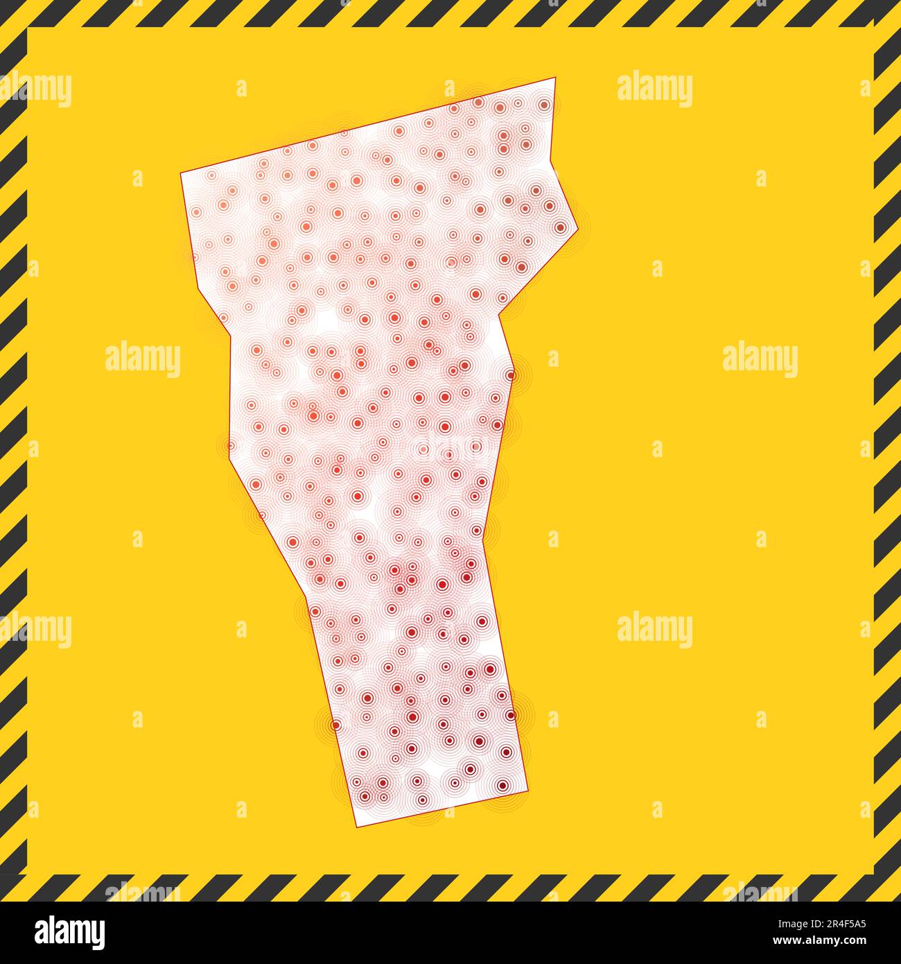 Vermont closed - virus danger sign. Lockdown US state icon. Black ...