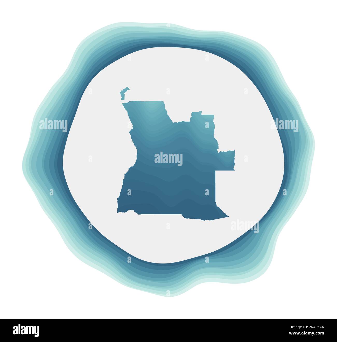 Angola logo. Badge of the country. Layered circular sign around Angola ...