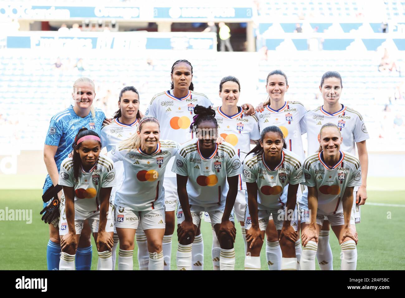 Lyon, France. 27th May, 2023. Olympique Lyonnais team during D1 Arkema ...