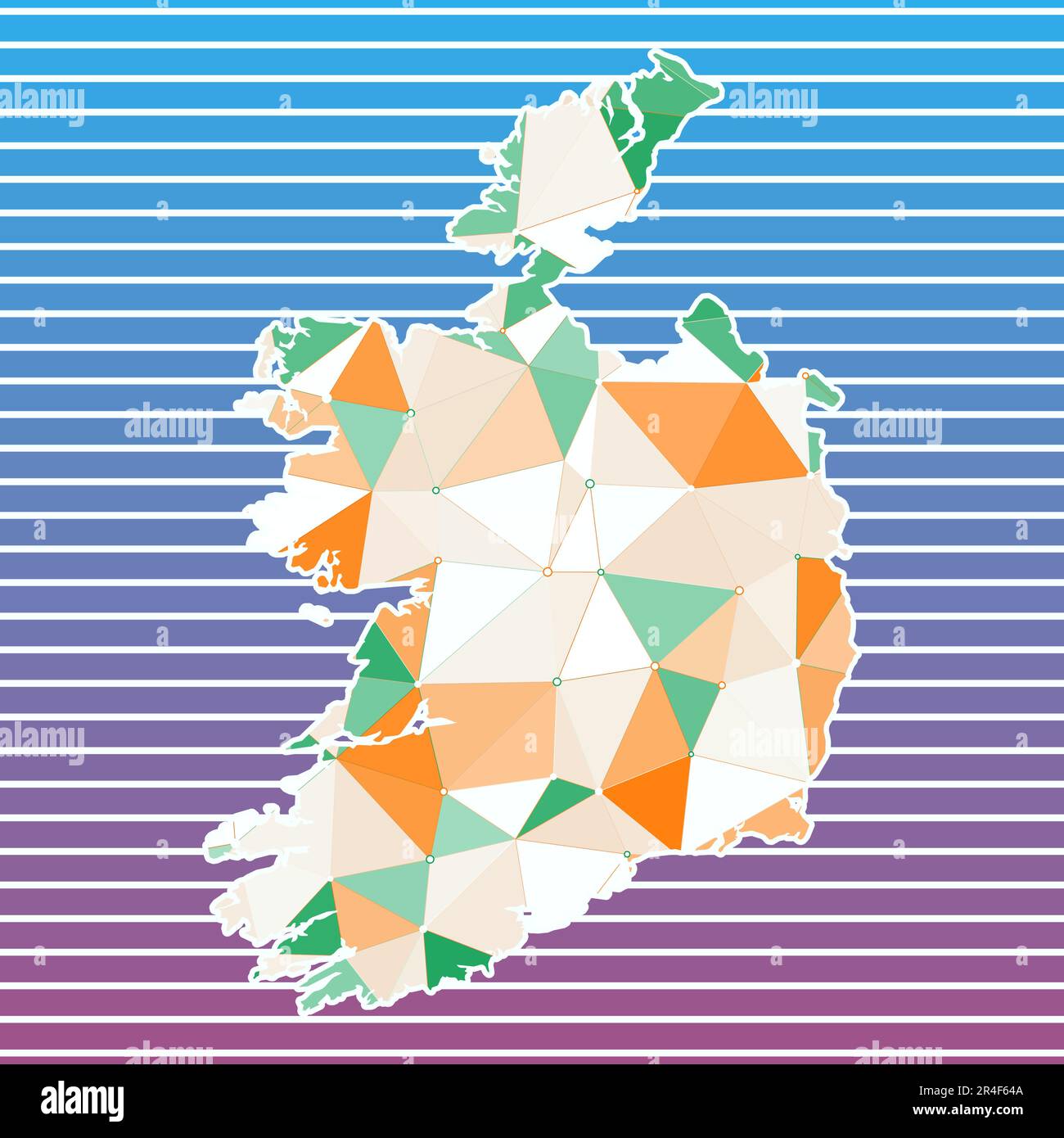 Ireland vector illustration. Ireland design on gradient stripes ...