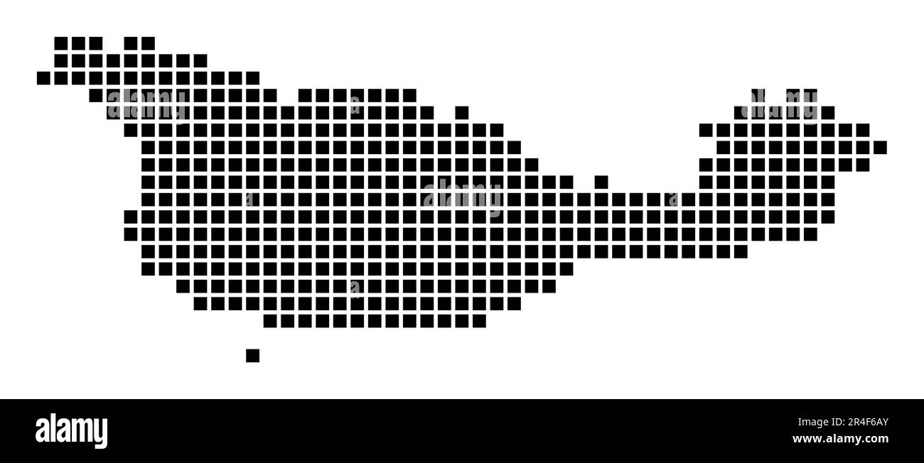 Santa Cruz Island map. Map of Santa Cruz Island in dotted style ...
