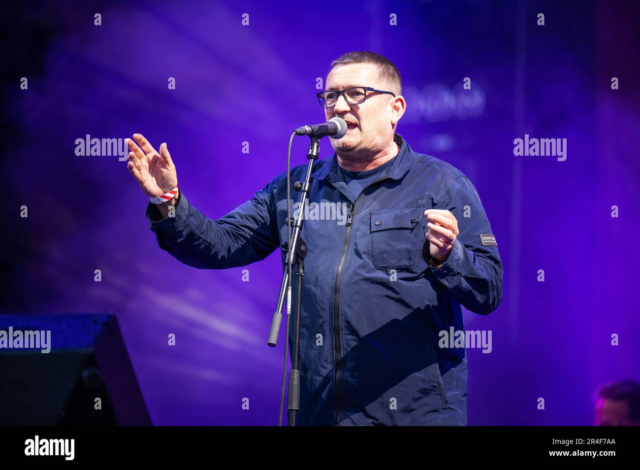 Warrington, UK. 27th May 2023. Paul Heaton headlines the main stage of ...