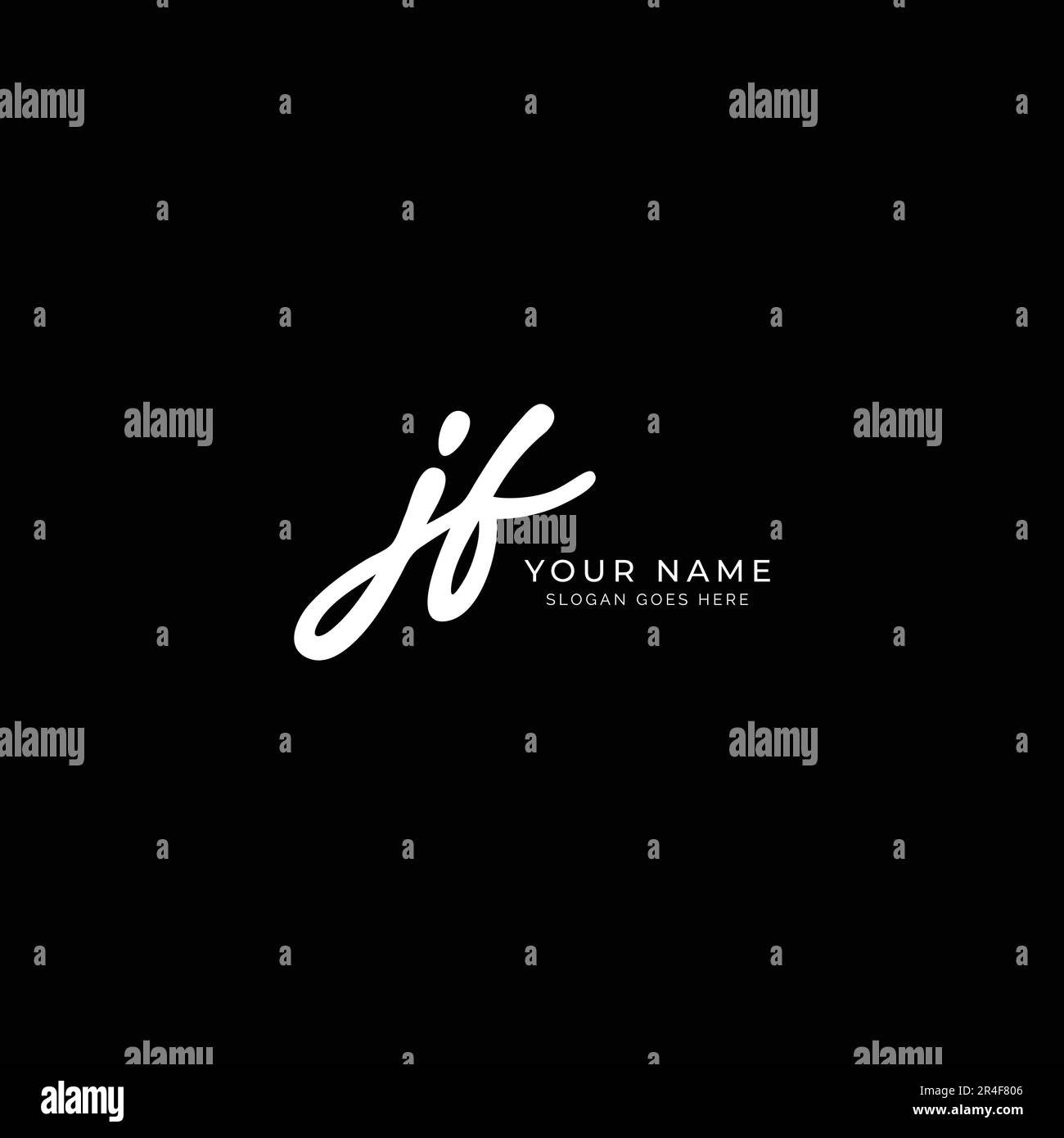 J F Jf Initial Letter Handwritten And Signature Vector Image Logo Stock Vector Image And Art Alamy