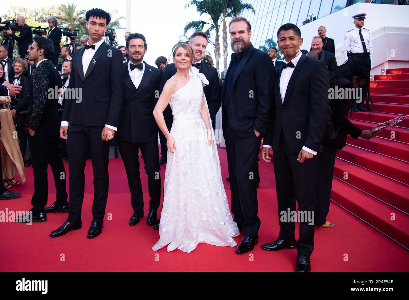 Cannes, France. 27th May, 2023. Archie Madekwe, Orlando Bloom, Neill ...