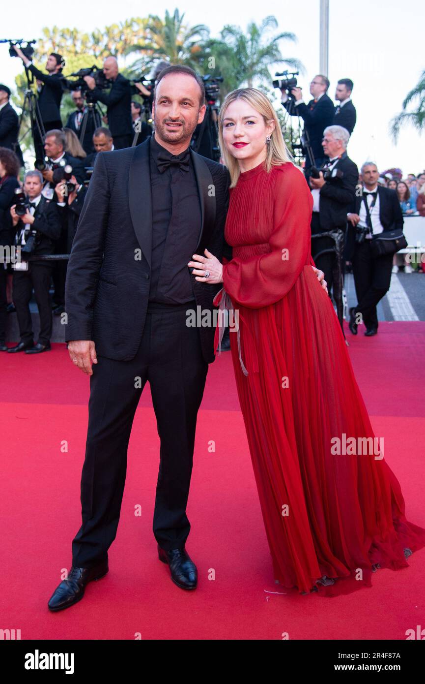 Cannes, France. 27th May, 2023. Michel Ferracci and Emilie Dequenne ...