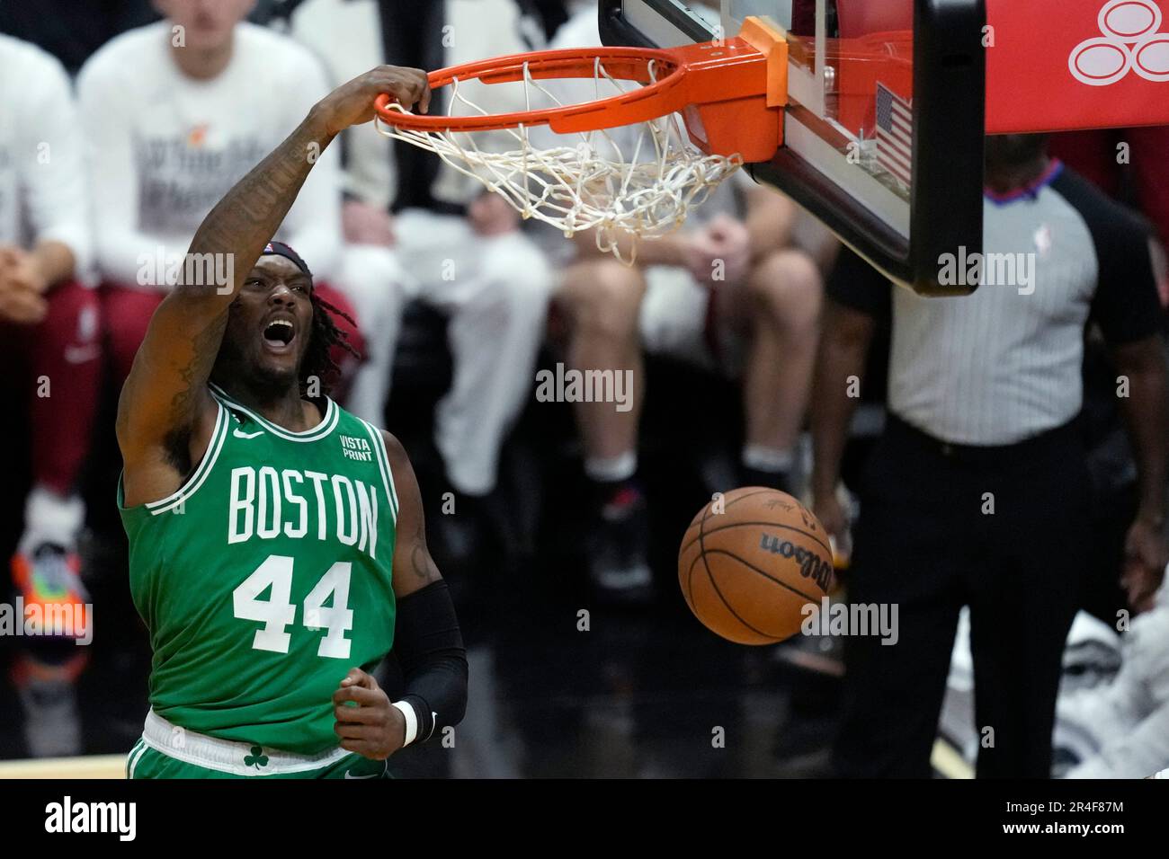Boston Celtics center Robert Williams III dunks the ball during the ...