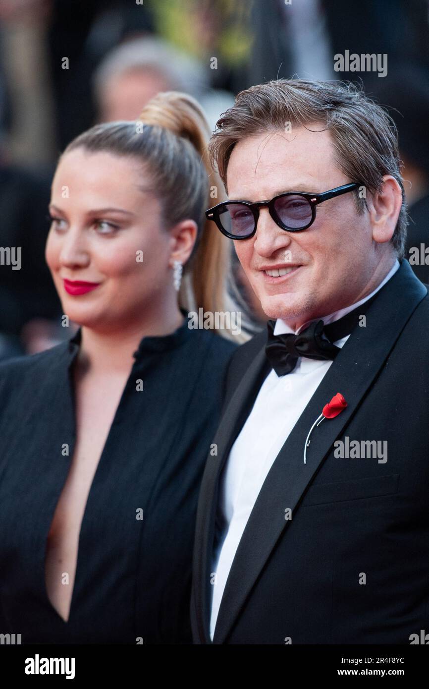 Cannes, France. 27th May, 2023. Margot Pelletier and Benoit Magimel ...