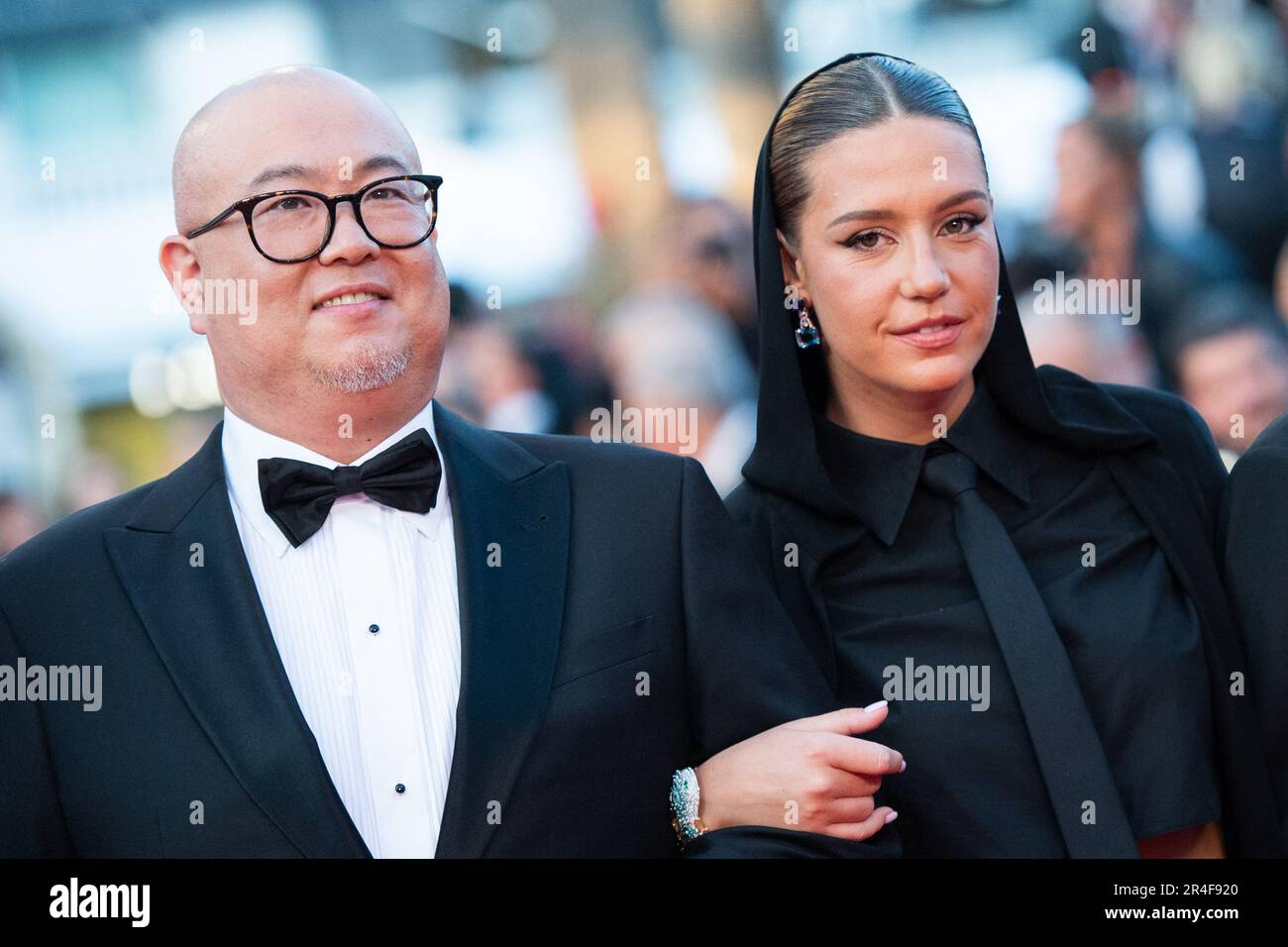 Cannes, France. 27th May, 2023. Peter Sohn and Adele Exarchopoulos ...