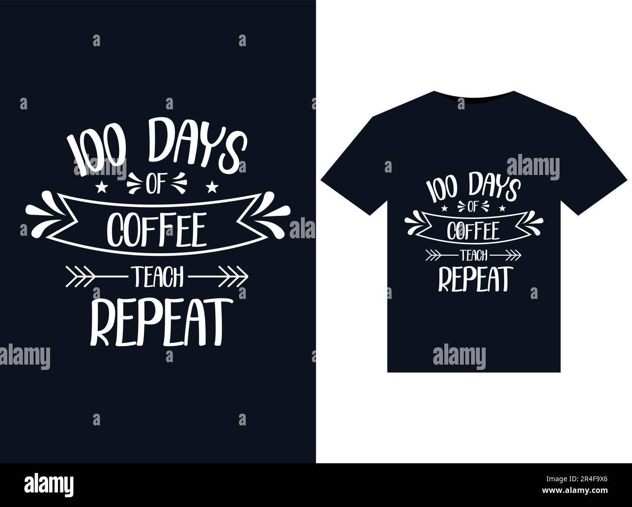 100 Days With My Awesome Class illustrations for print-ready T-Shirts ...