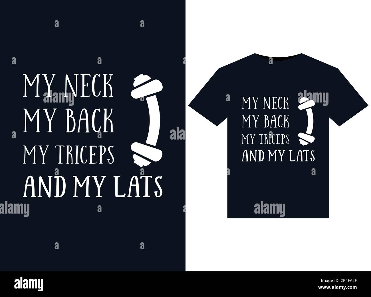My Neck My Back My Triceps and My Lats illustrations for print-ready T ...