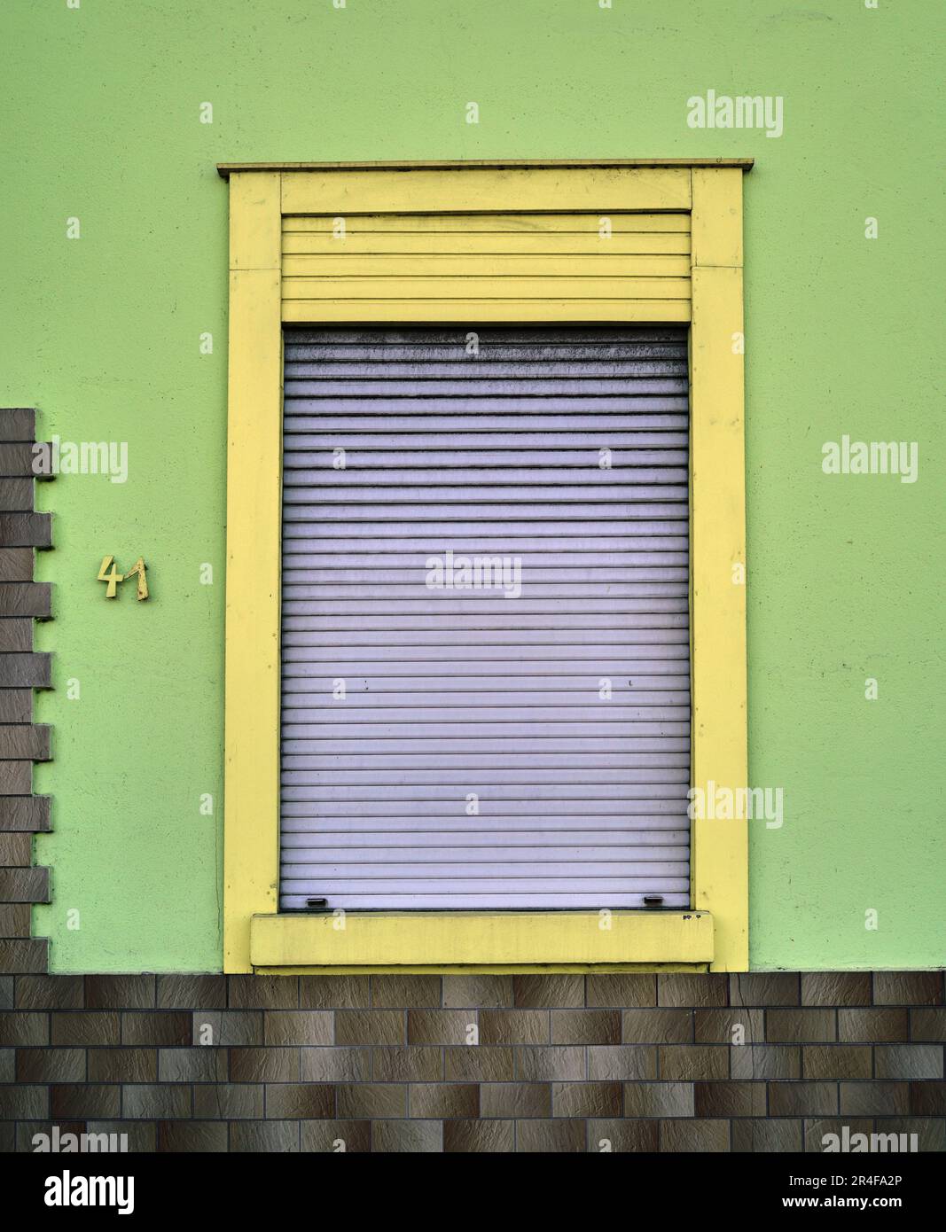 Colorful Art Deco Inspired Window And Steel Roller Blind At House 41