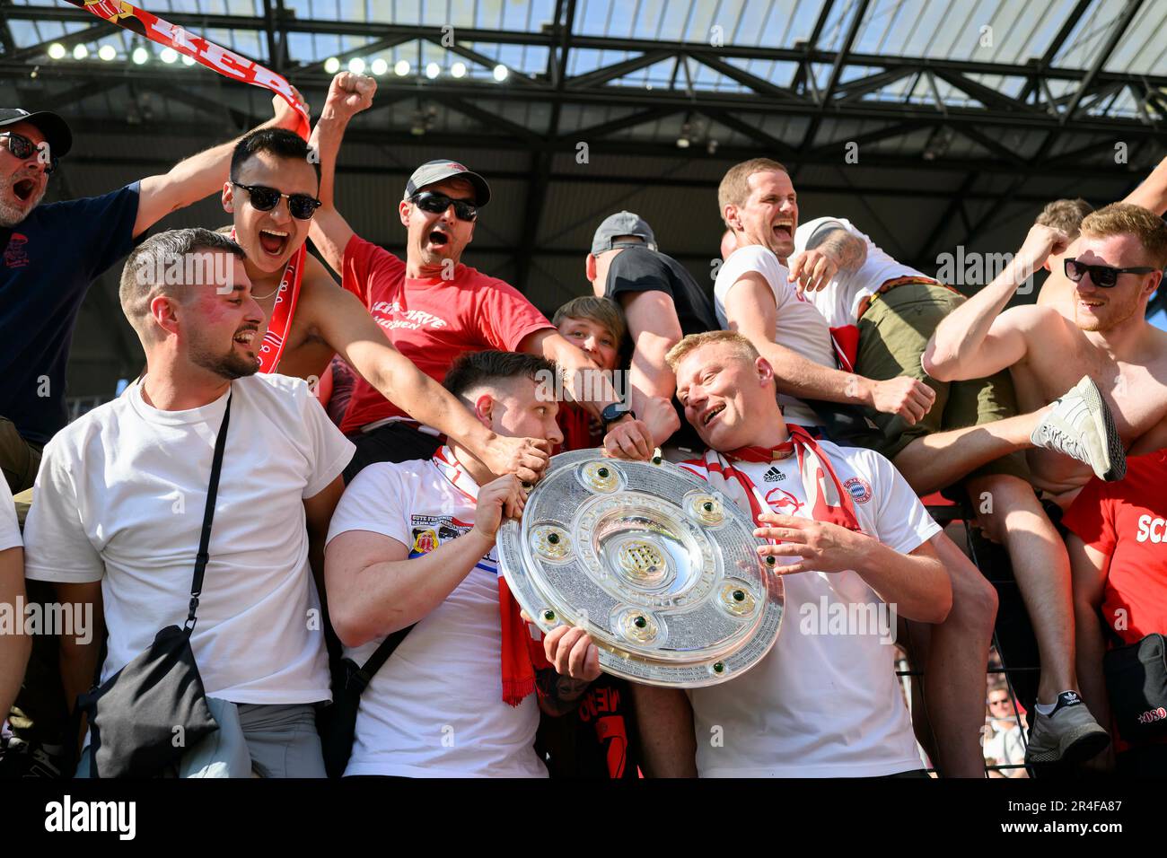 Celebrate with the first division championship trophy hi-res stock ...