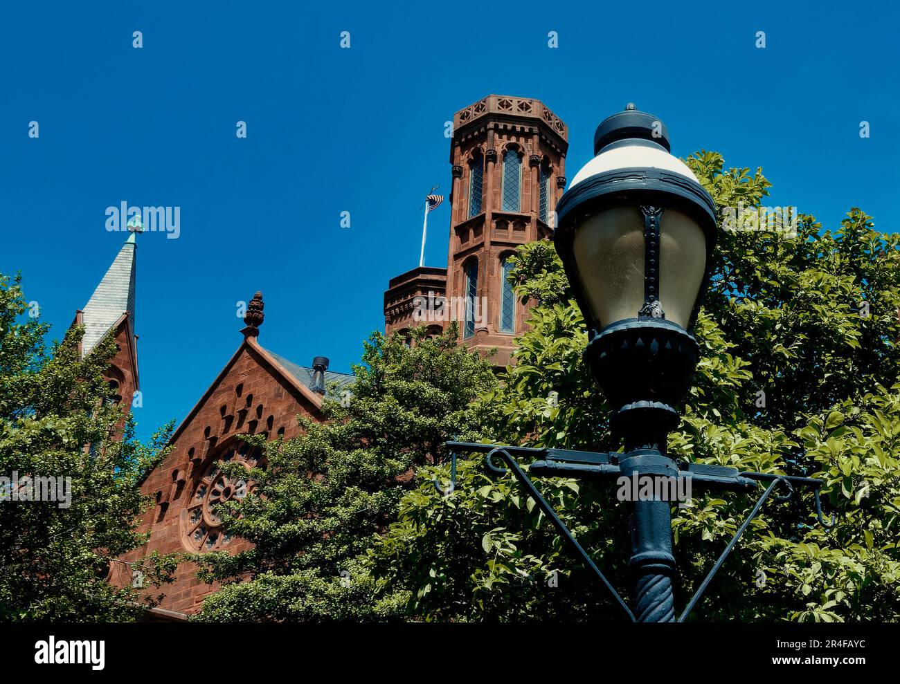 The tower of the Smithsonian Castle in Washington DC Stock Photo - Alamy