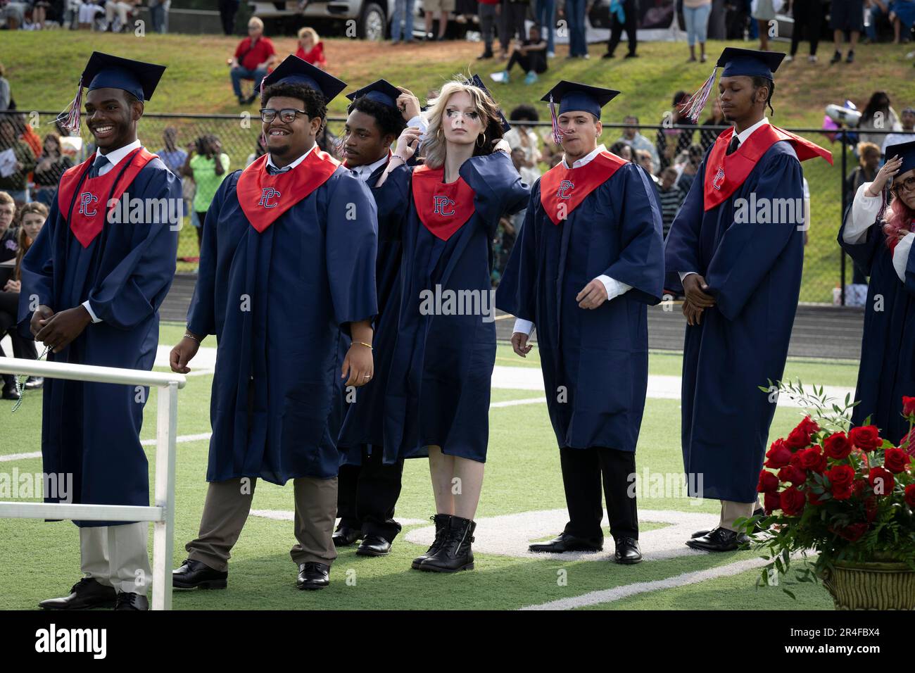 Dallas, Georgia, USA. 27th May, 2023. Kai-Lynn Diamond, 18, celebrates ...