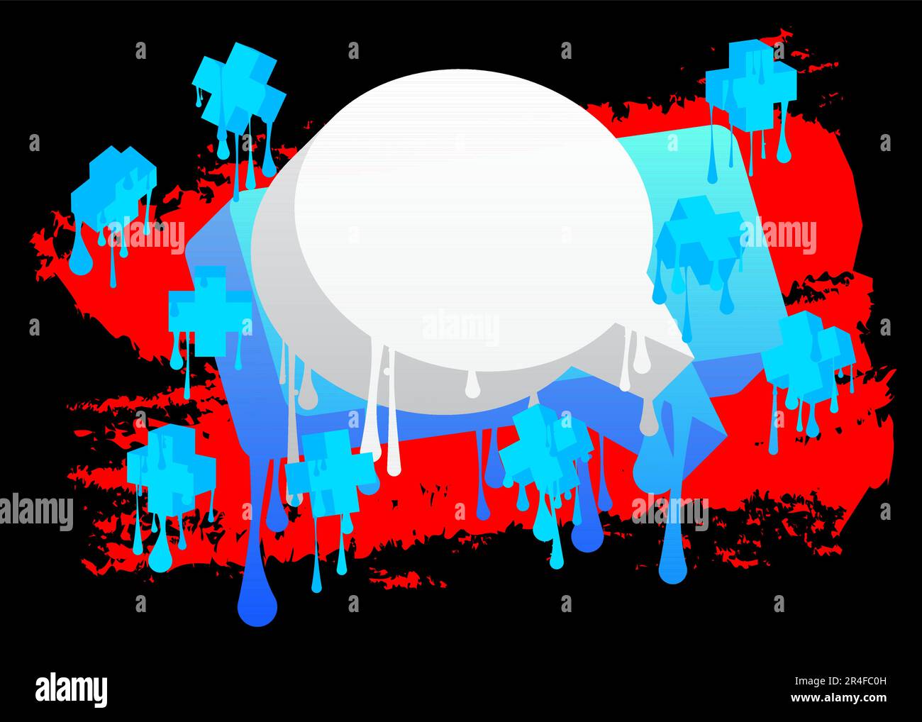 White Speech Bubble Graffiti with black red and blue Background. Urban ...