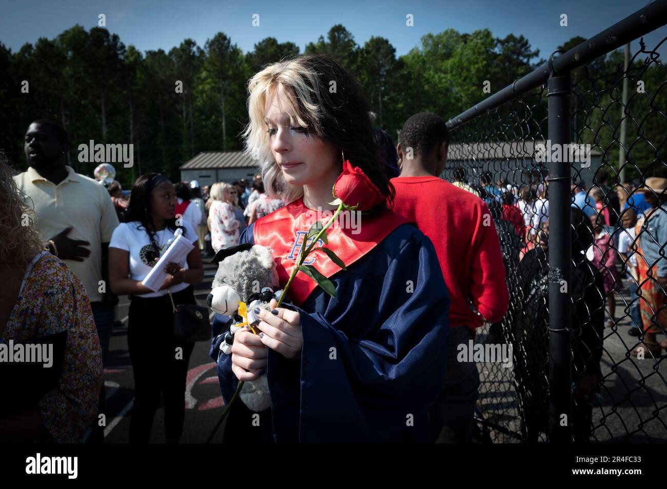 Dallas, Georgia, USA. 27th May, 2023. Kai-Lynn Diamond, 18, celebrates ...