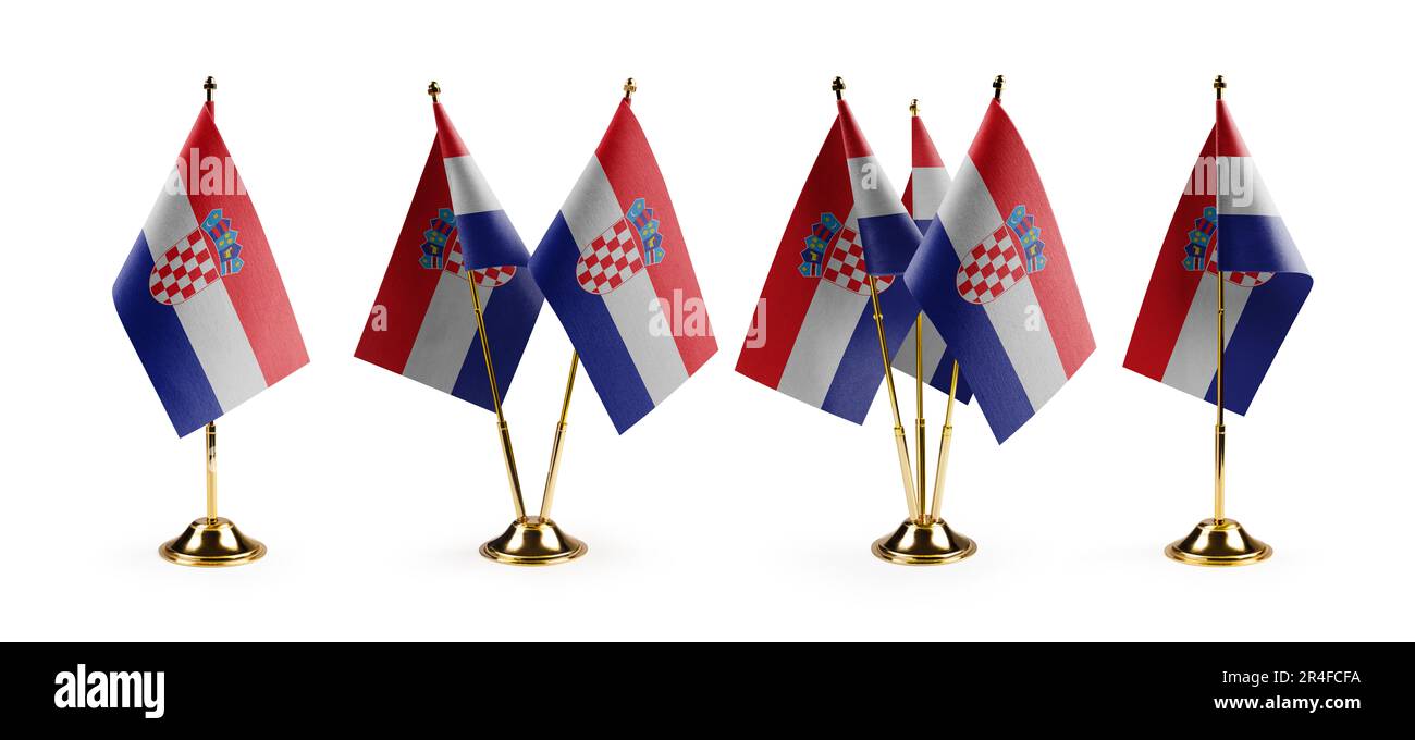 Small national flags of the Croatia on a white background Stock Photo ...