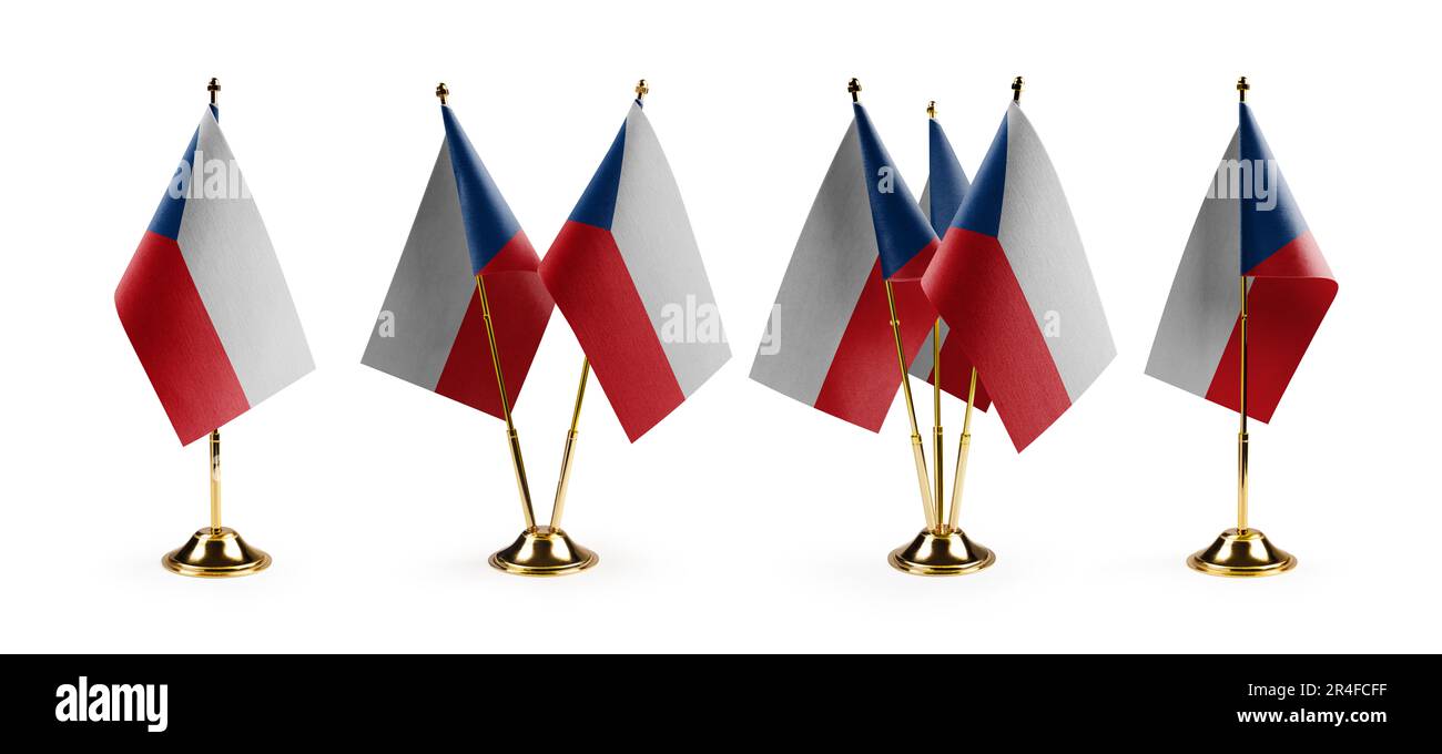 Small national flags of the Czechia on a white background Stock Photo ...