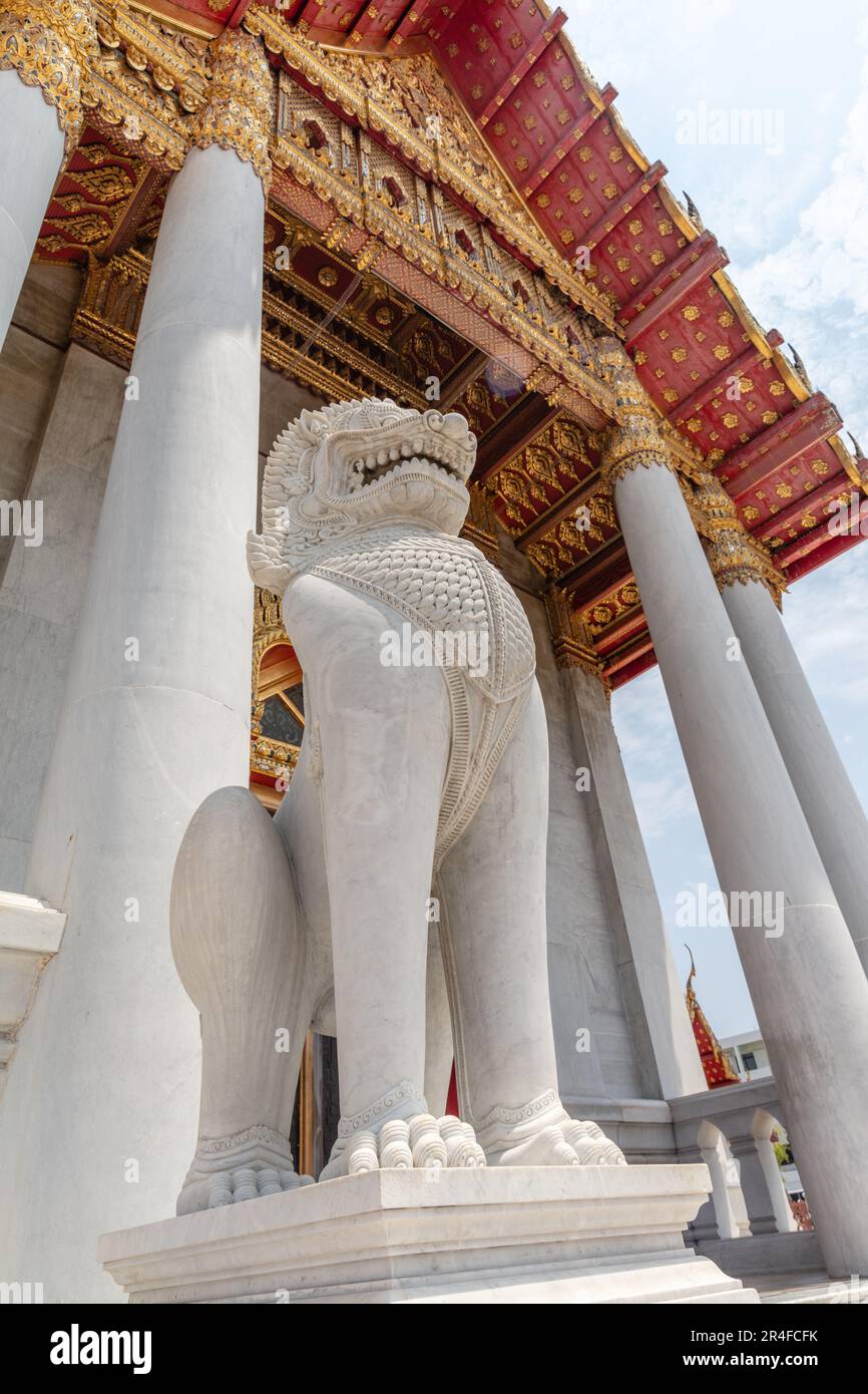 Ordination hall (ubosot) of Wat Benchamabophit Dusitvanaram (Marble ...