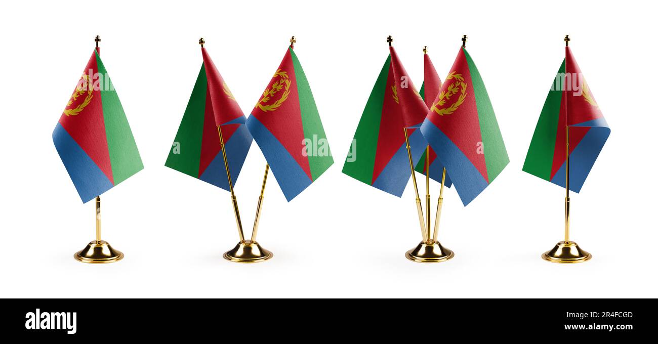 Small national flags of the Eritrea on a white background Stock Photo ...