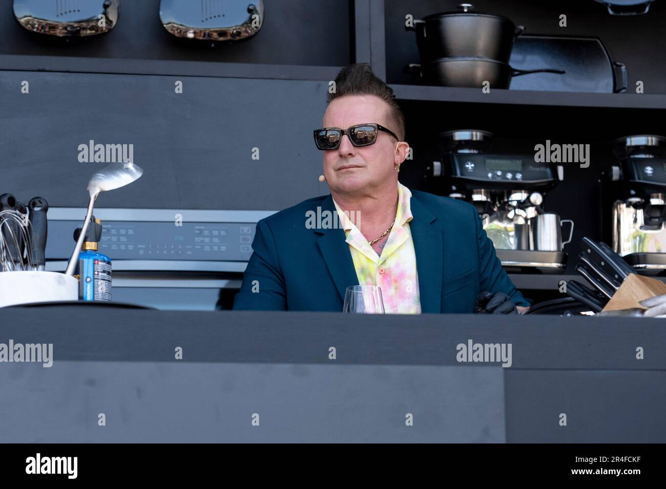 Tre Cool attends the BottleRock Napa Valley Music Festival on Saturday, May 27, 2023, at the ...