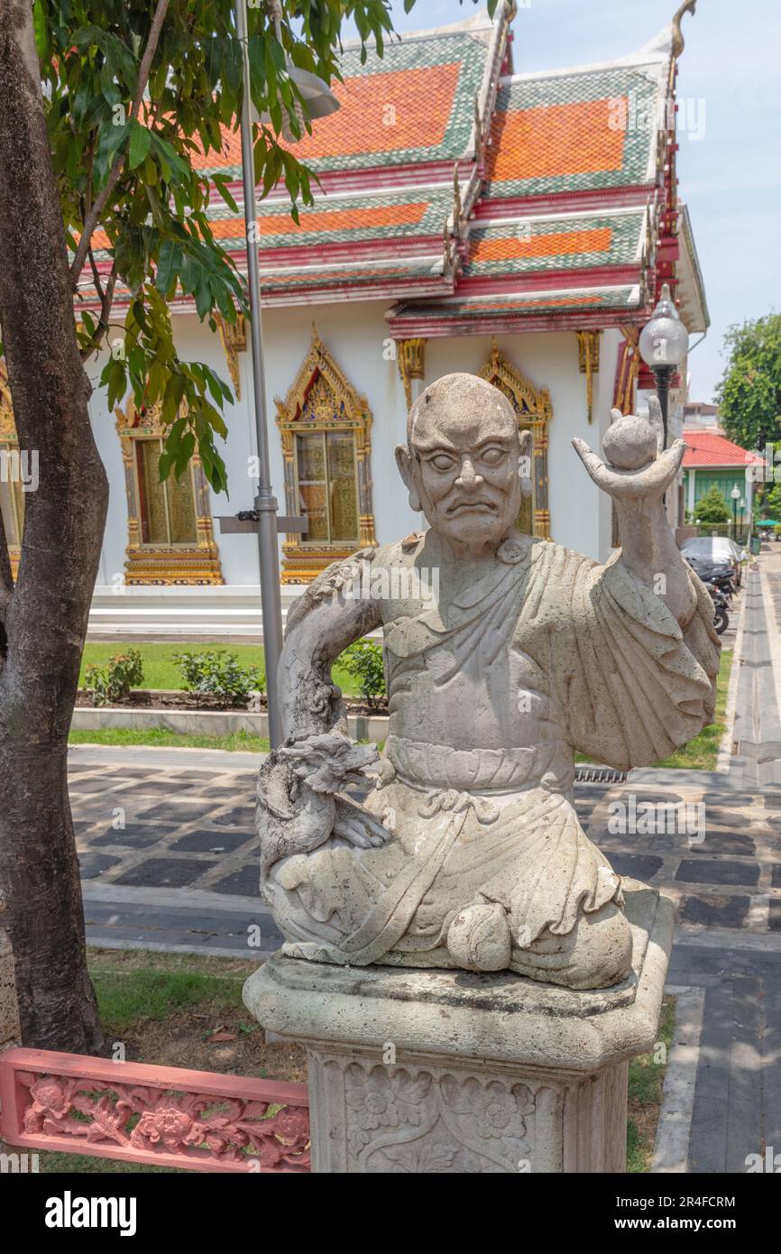 Statue at Wat Benchamabophit Dusitvanaram (Marble Temple), Buddhist ...