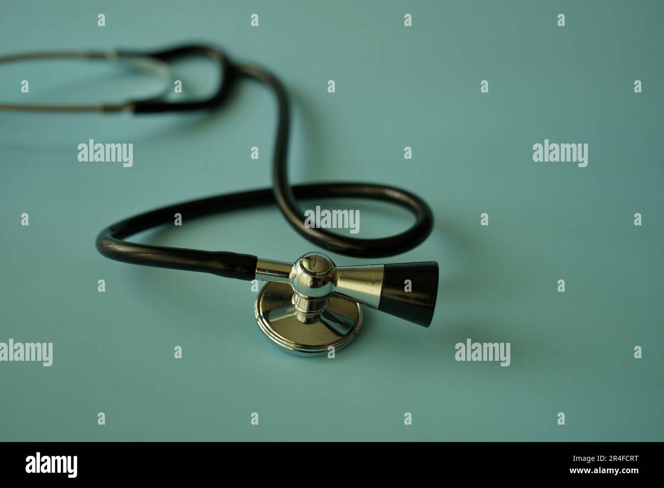 Stethoscope on green background - health check up concept Stock Photo ...