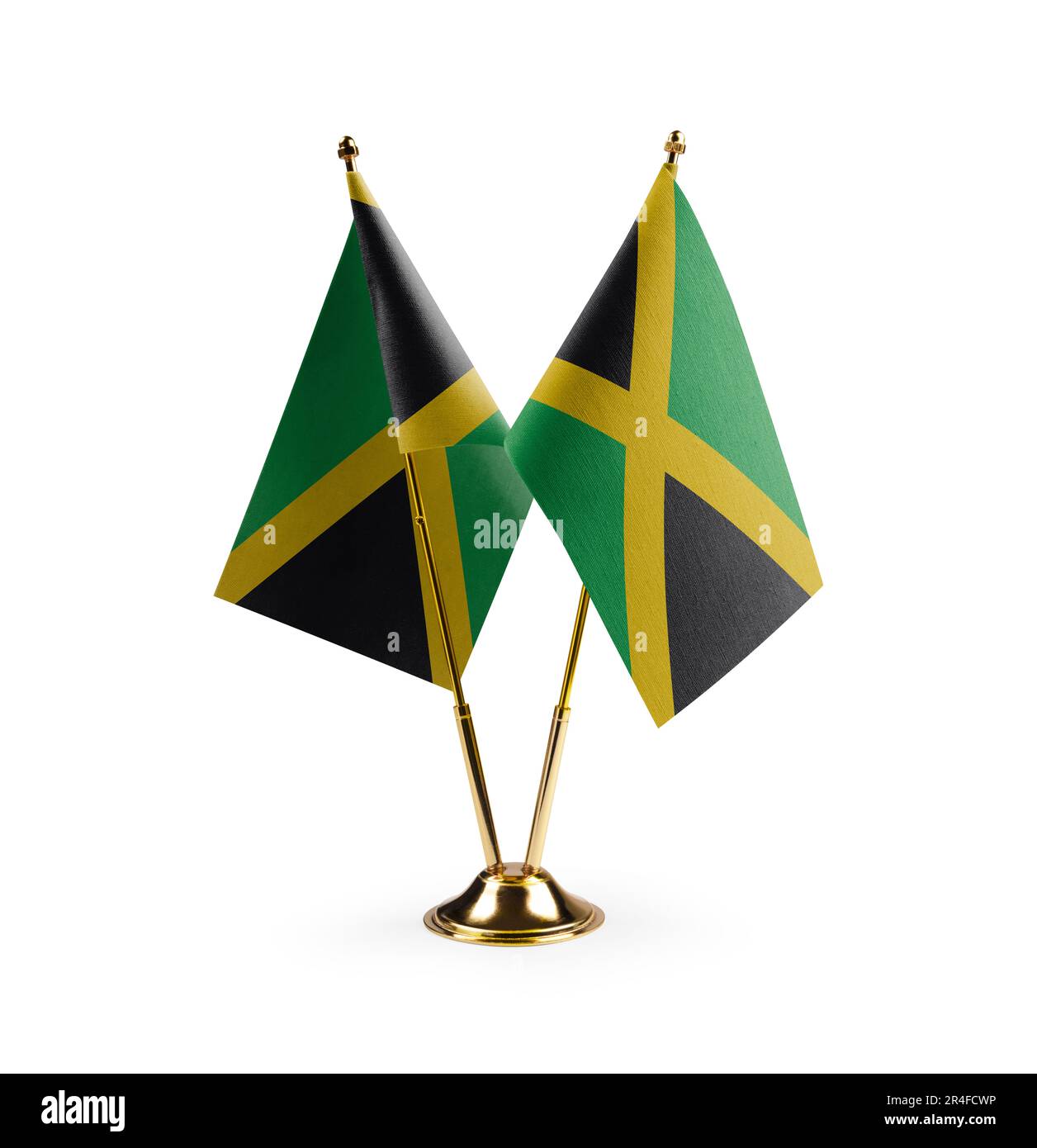 Small national flags of the Jamaica on a white background Stock Photo ...