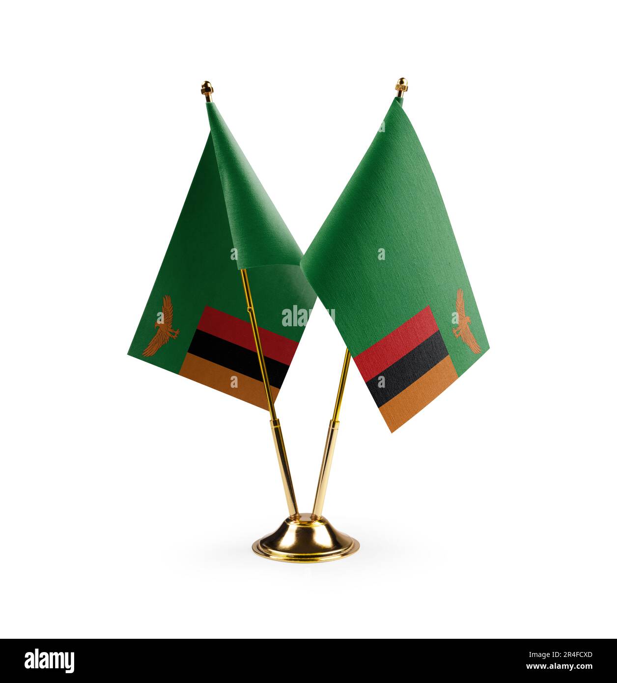 Small national flags of the Zambia on a white background Stock Photo ...