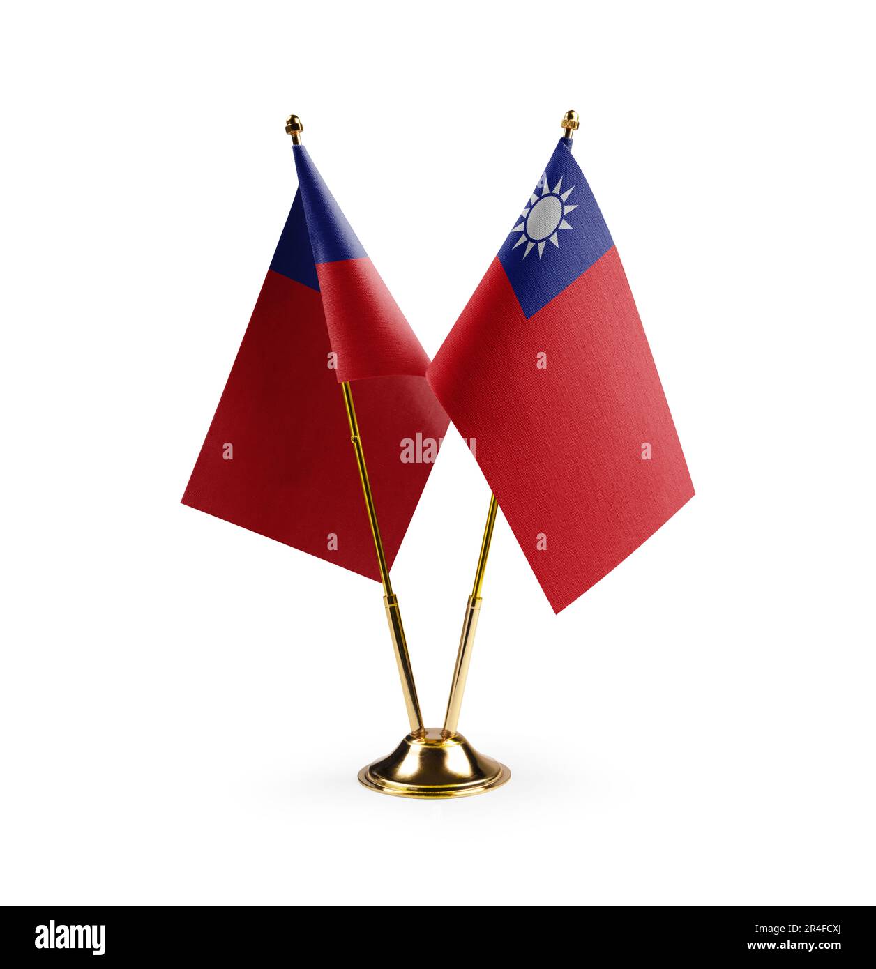 Small national flags of the Taiwan on a white background Stock Photo ...