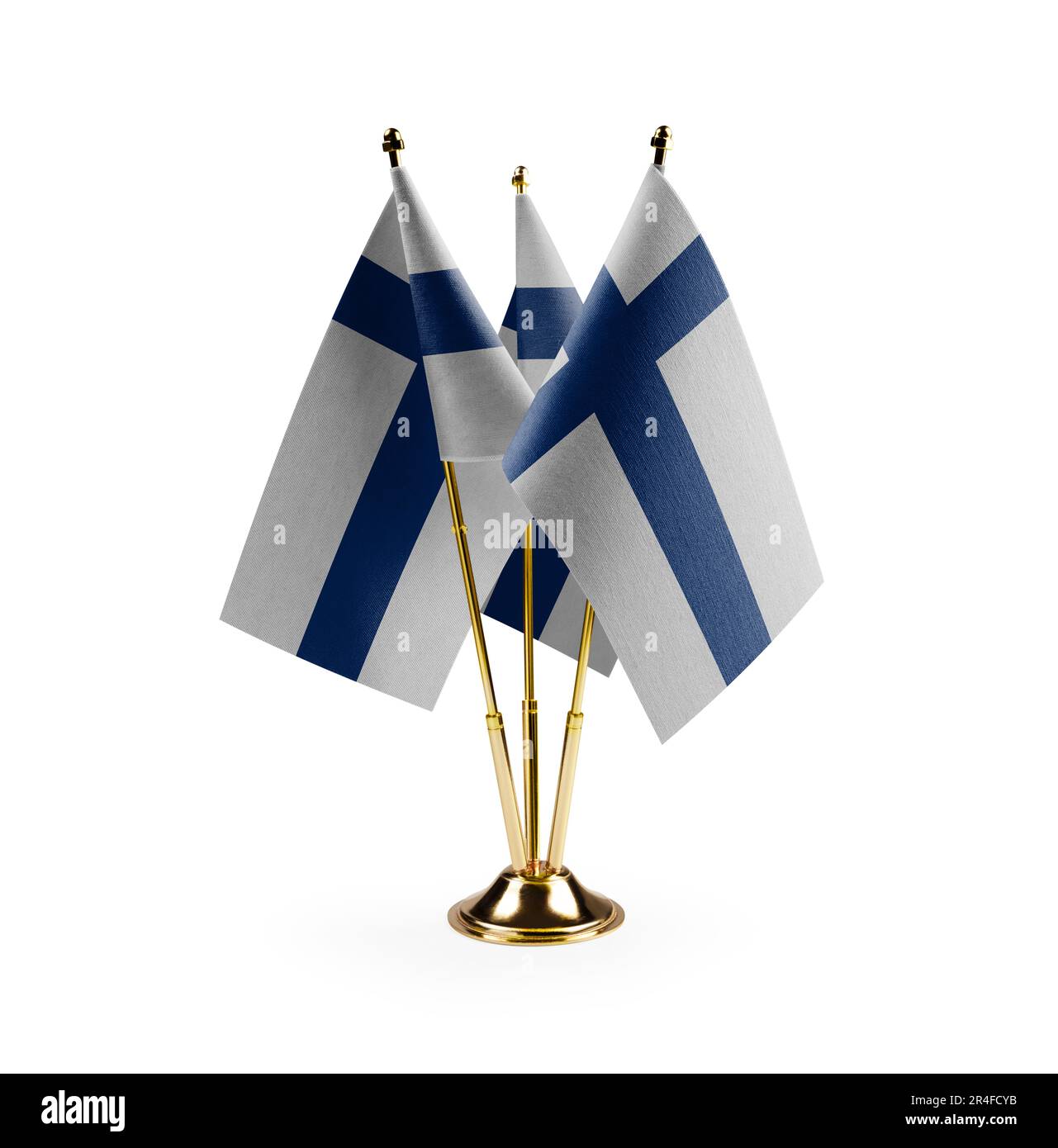 Small national flags of the Finland on a white background Stock Photo ...