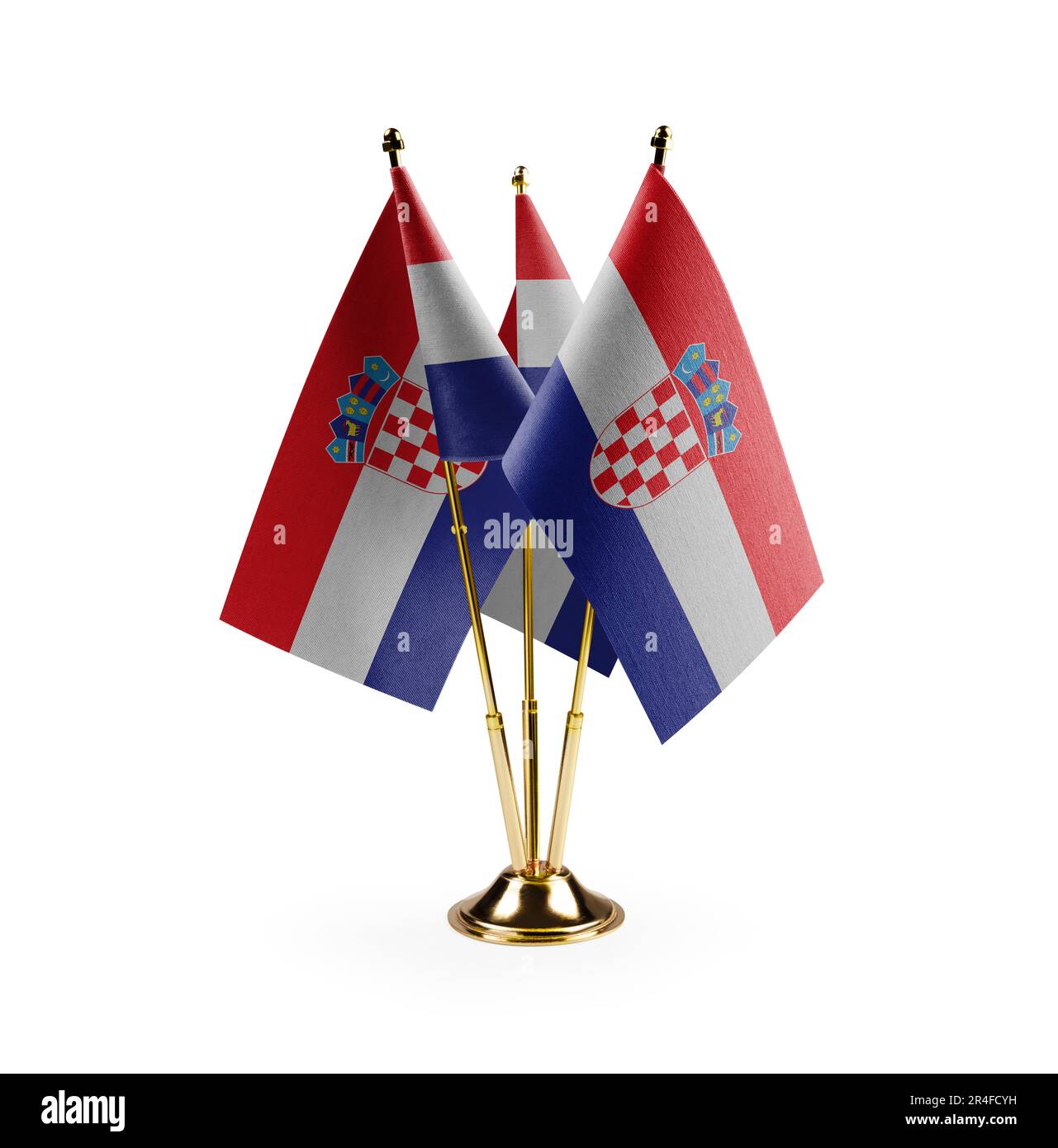 Small national flags of the Croatia on a white background Stock Photo ...