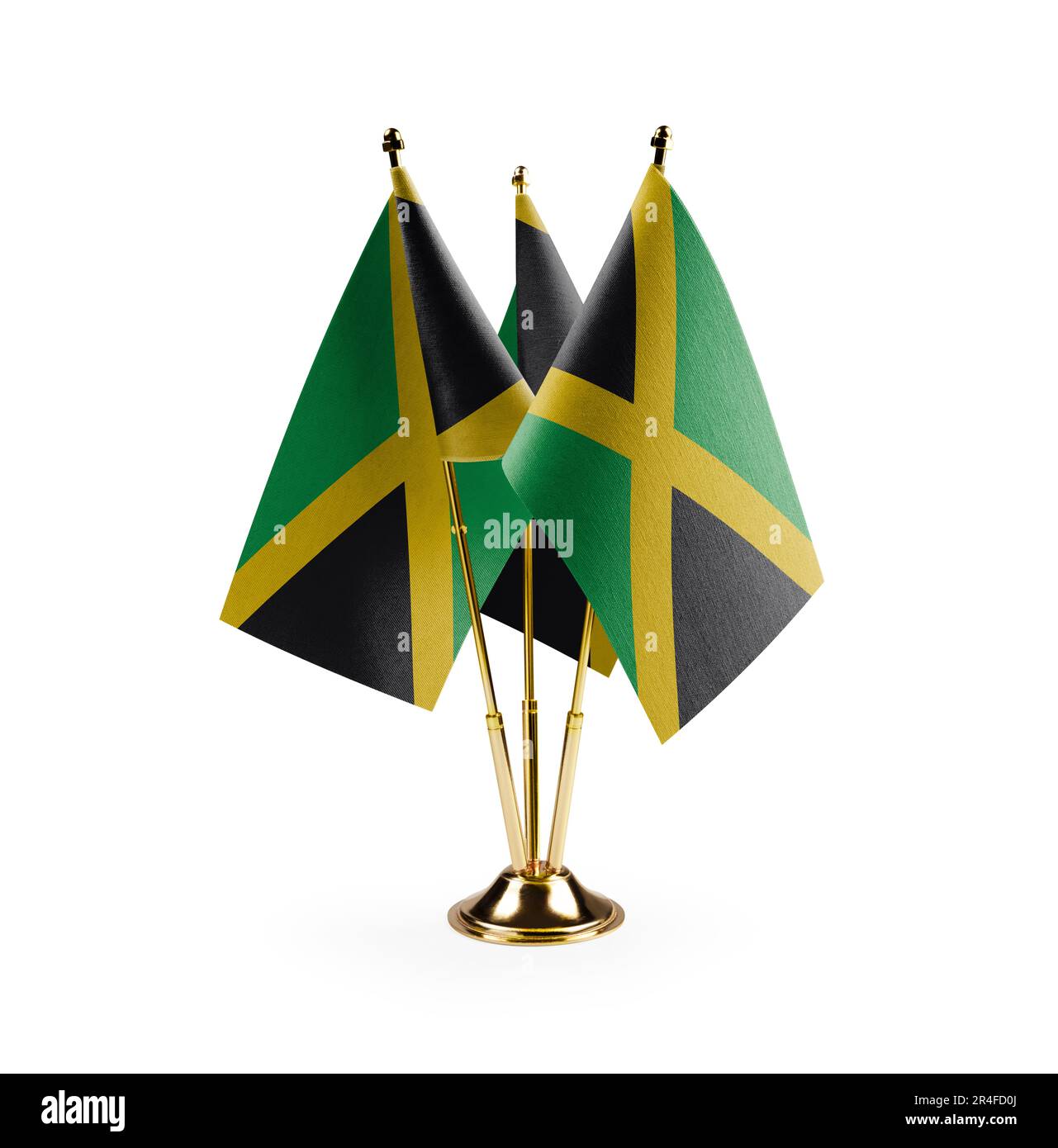 Small national flags of the Jamaica on a white background Stock Photo ...
