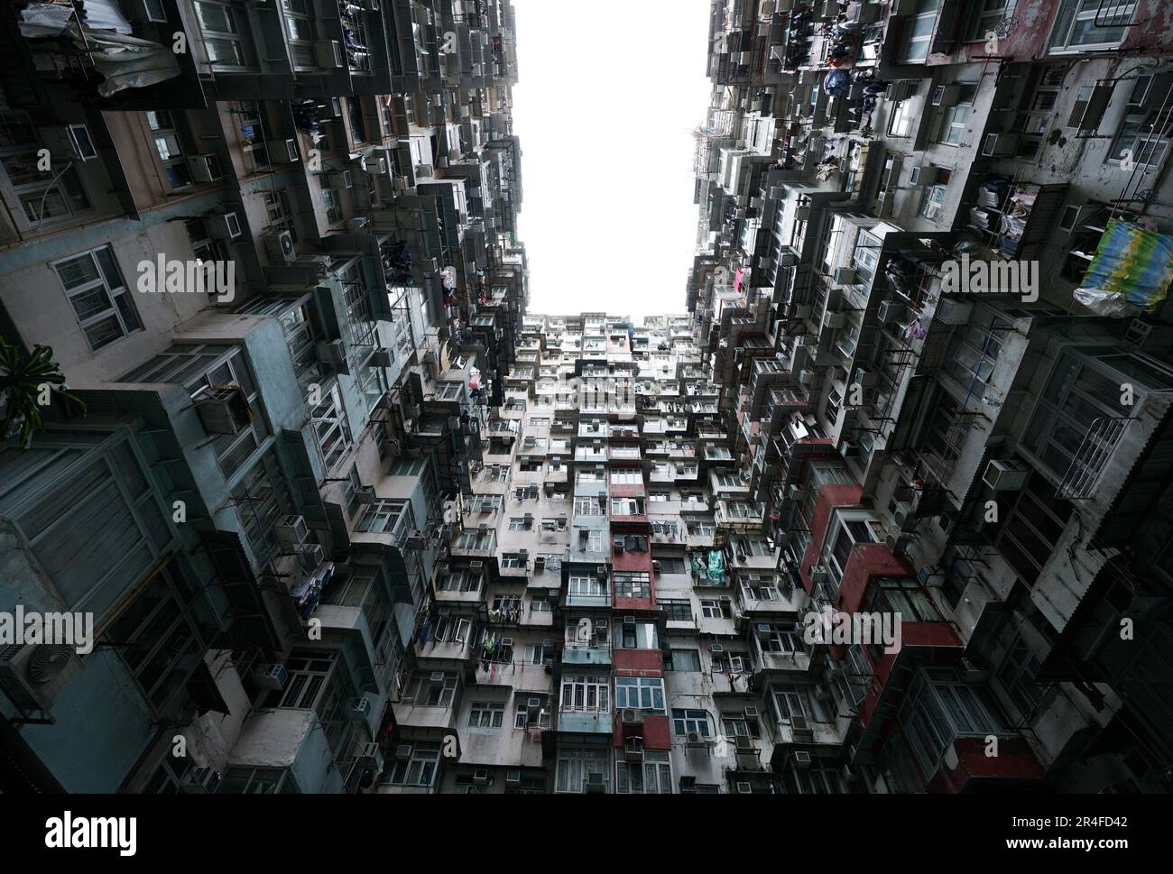 Yick Fat Building, Quarry Bay, Hong Kong. Residential area in old ...