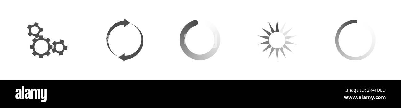 Download sign set. Load icons set. Load system. Data load. Loading bar ...