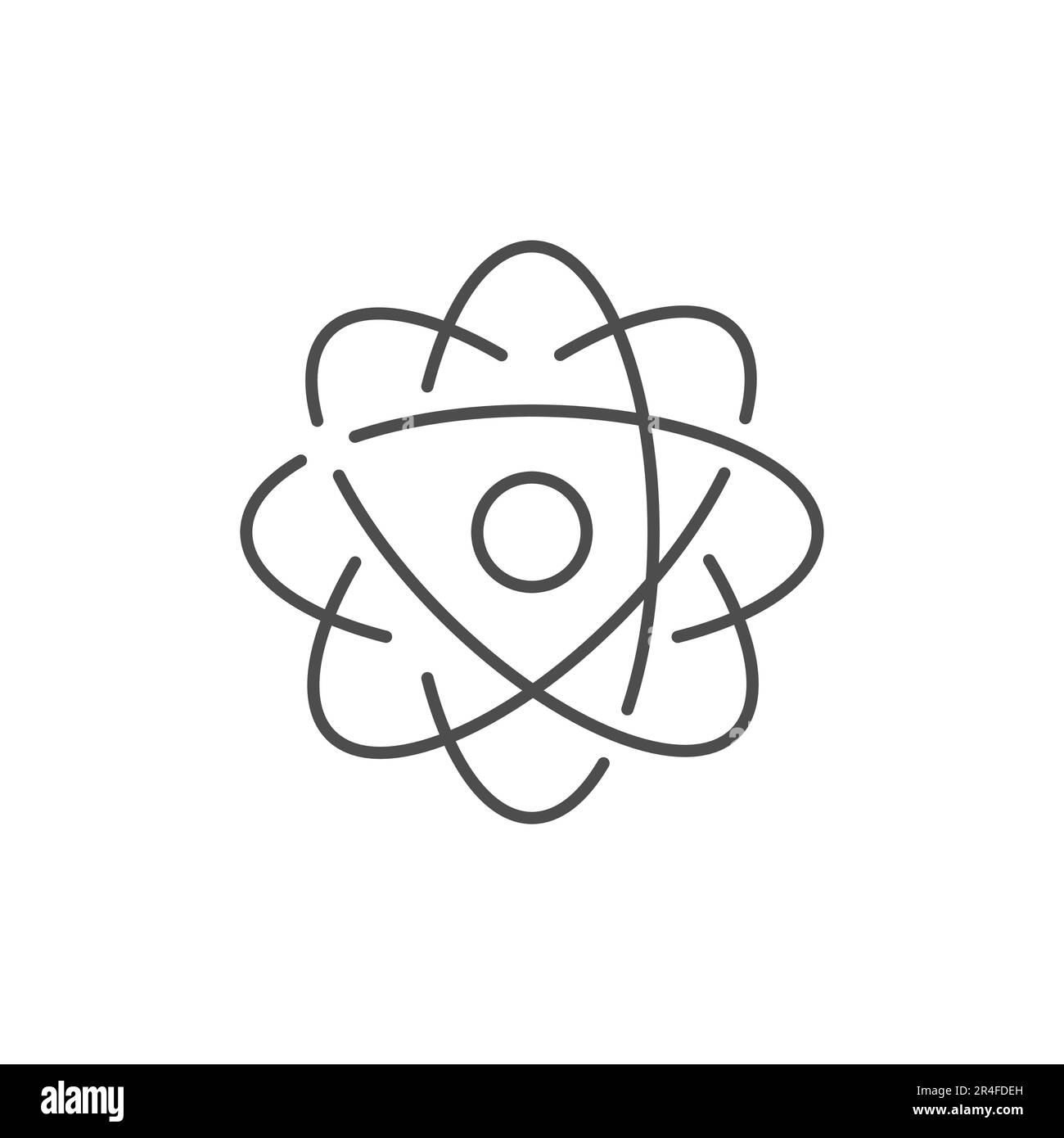 Atom related vector line icon. Vector outline illustration Isolated on ...